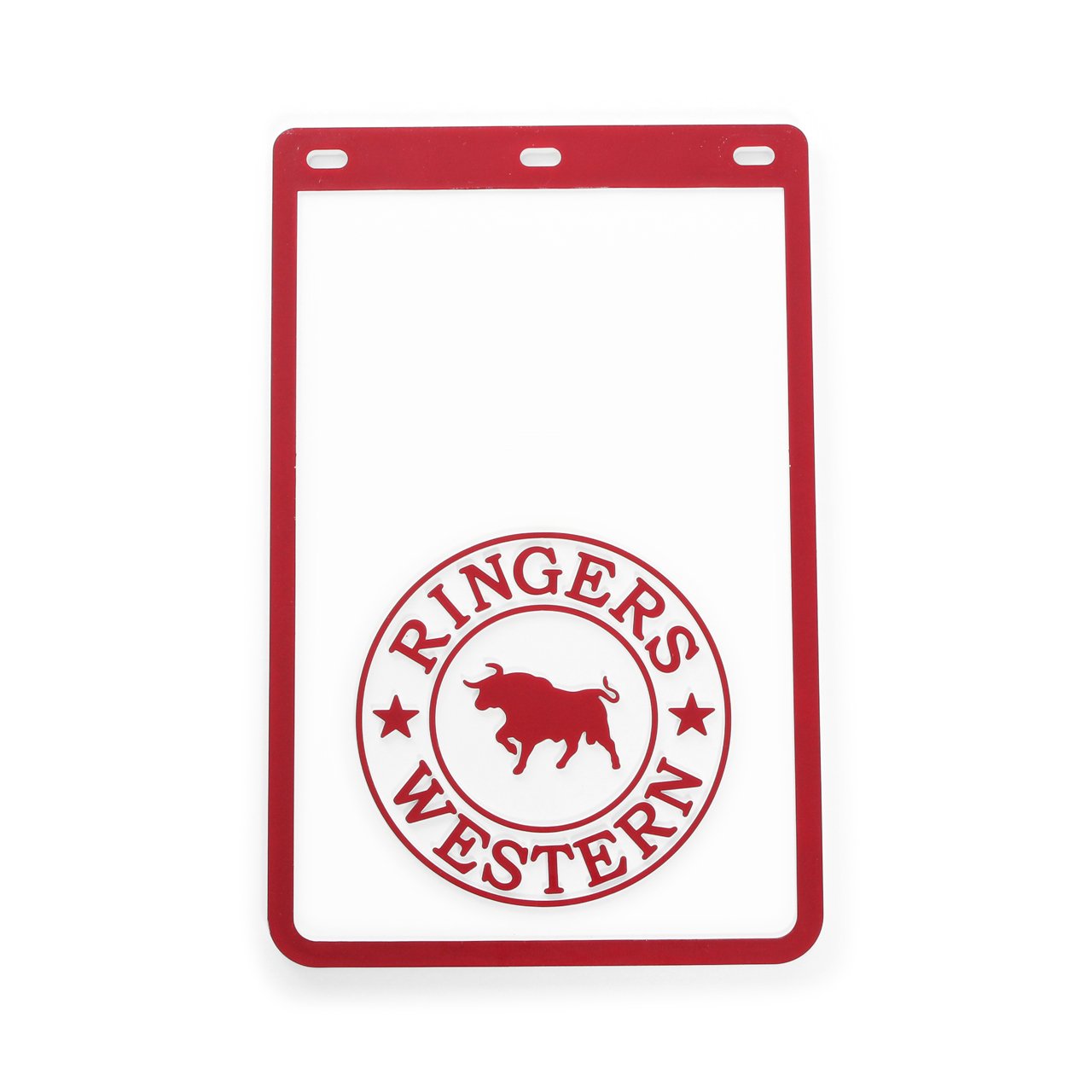 RW 4WD Mud Flaps - White/Burgundy